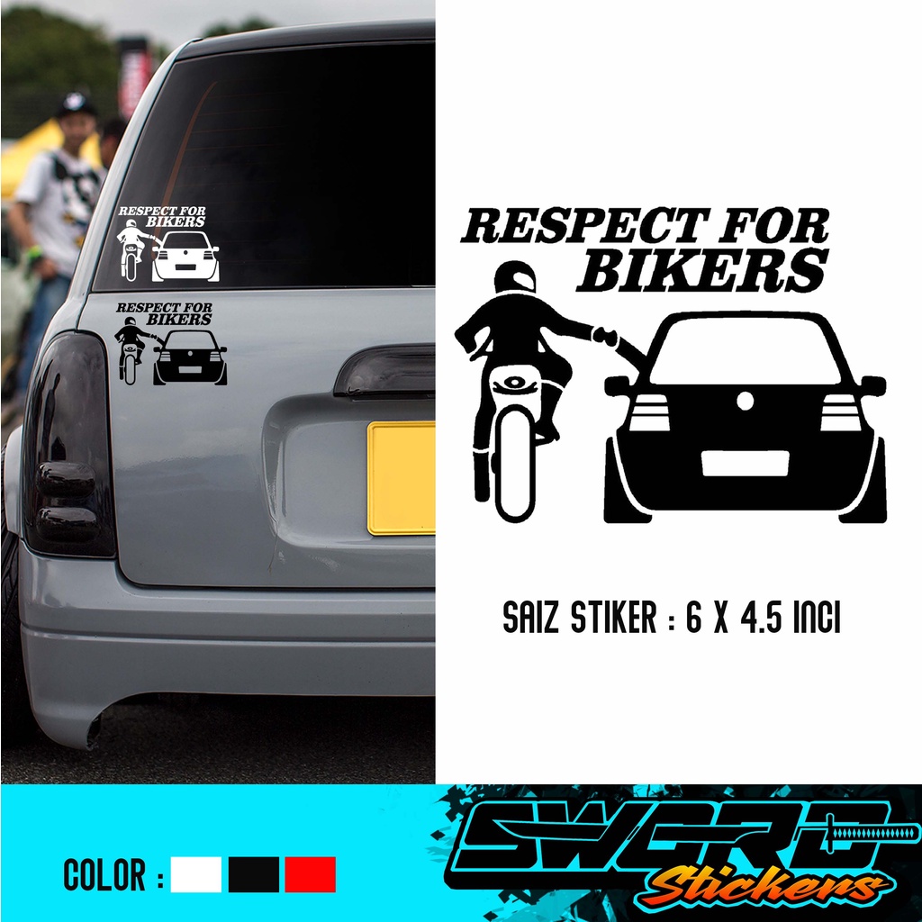 RESPECT FOR RIDERS 2 / STIKER MOTOR / STIKER KERETA / STIKER POTONG ...