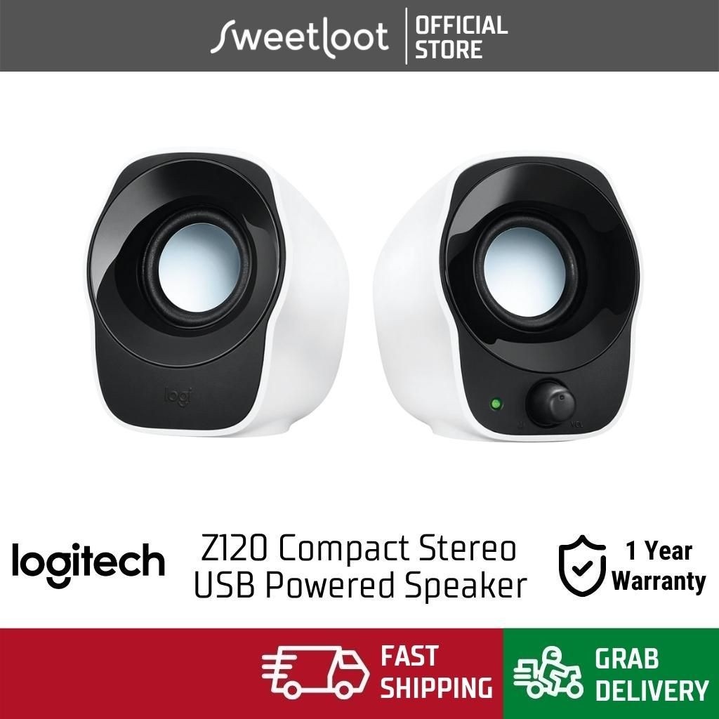 Logitech Z120 Stereo USB Powered 3.5mm AUX 2.0 PC Speakers | Shopee ...