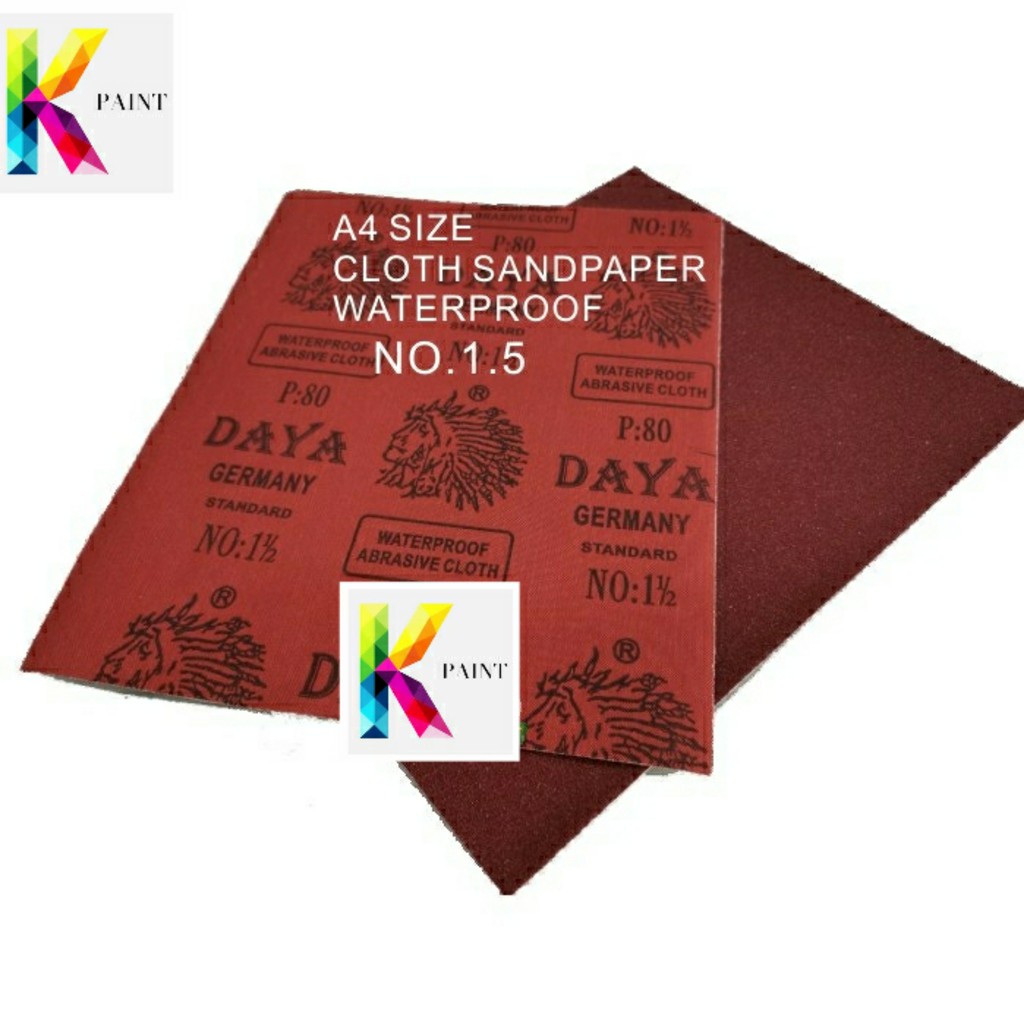 (P80) WATERPROOF ABRASIVE CLOTH SANDPAPER DAYA WOOD & METAL PAINT ...