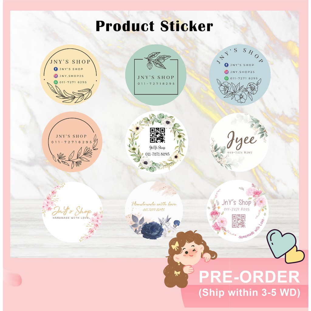Product Sticker / Round Shape / Full Color Printing 产品贴纸 | Shopee Malaysia