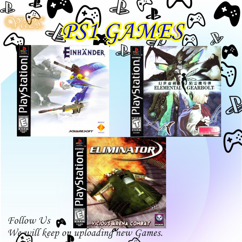 PS1 DISC Einhander/Elemental Gearbolt/Eliminator [100% BRAND NEW ...