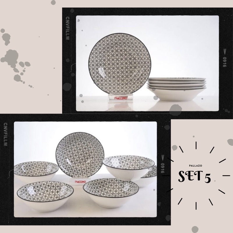 Combo Set Pinggan Mangkuk Giacomo Set Plate Dinnerware Dinner Set Kaca ...