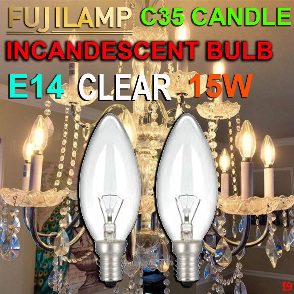 [LOCAL SELLER] Incandescent Bulb CW35 E14 E27 25W/40W Candle | Shopee ...