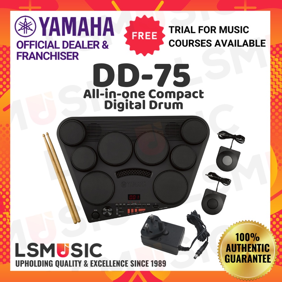 Yamaha DD-75 All In One Compact Portable Digital Drum ( DD75 / DD 75 ...