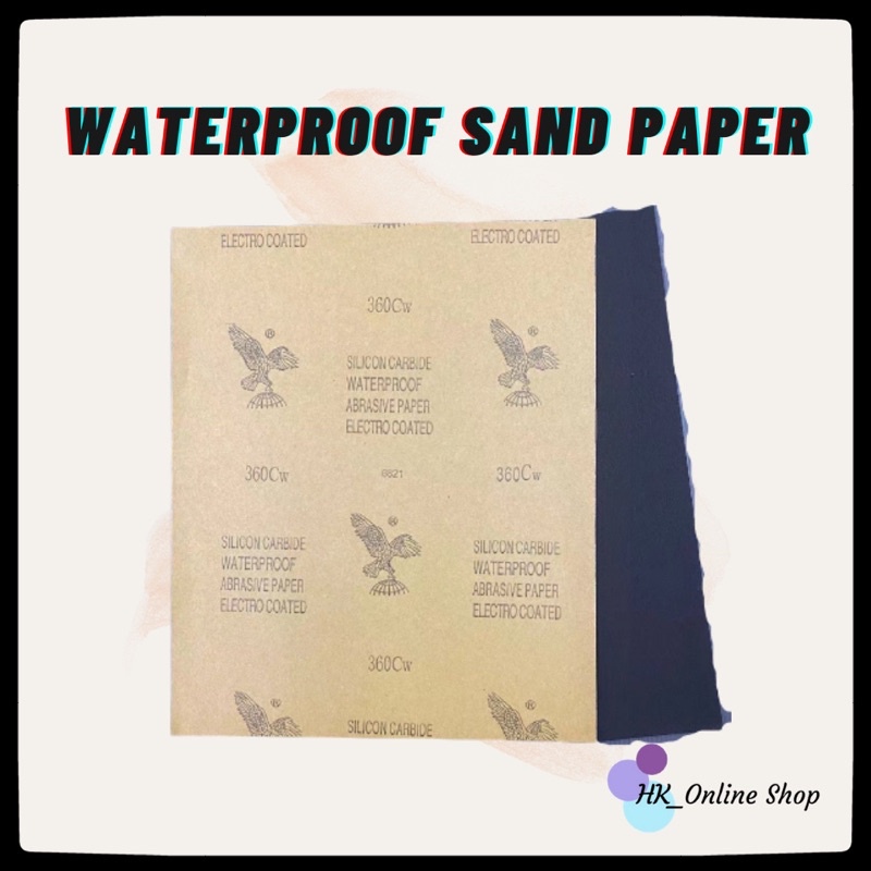 Kertas Pasir / Sandpaper Abrasive Waterproof Grit Size #360 / #1000 ...
