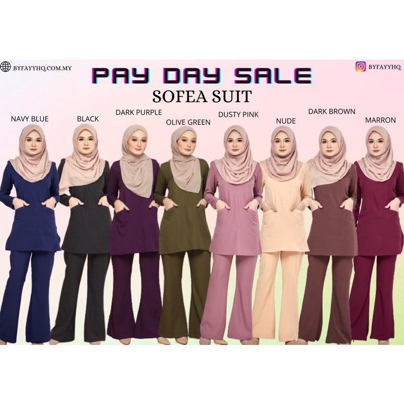 🔥 SUIT SELUAR PROMO🔥 SOFEA SUITS (SET WARDA MURAH) | Shopee Malaysia