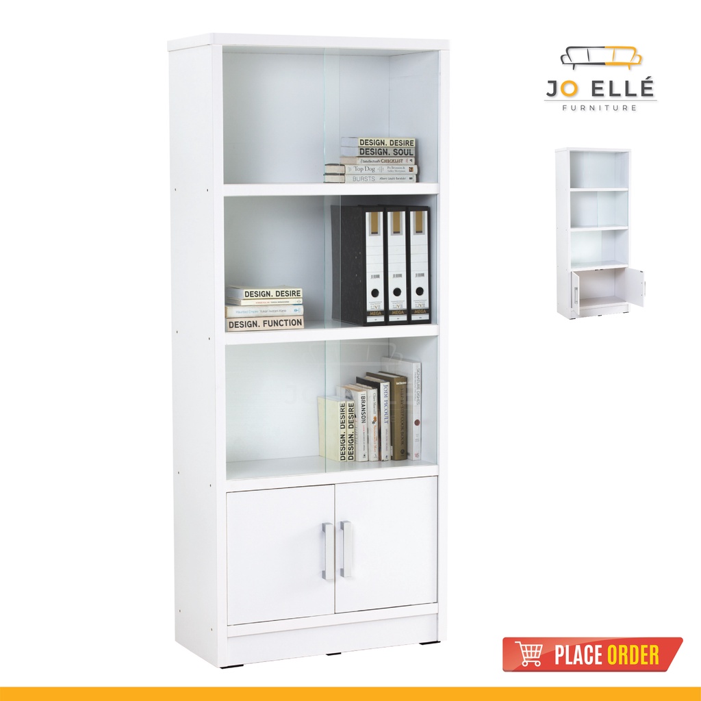 Jo ELLE - Howard 3 Compartment File Cabinet with Glass / Display ...