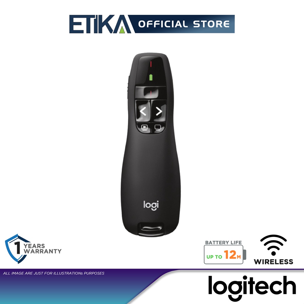 Logitech R400 | Wireless Presenter Remote Control | 910-001361 | Shopee ...