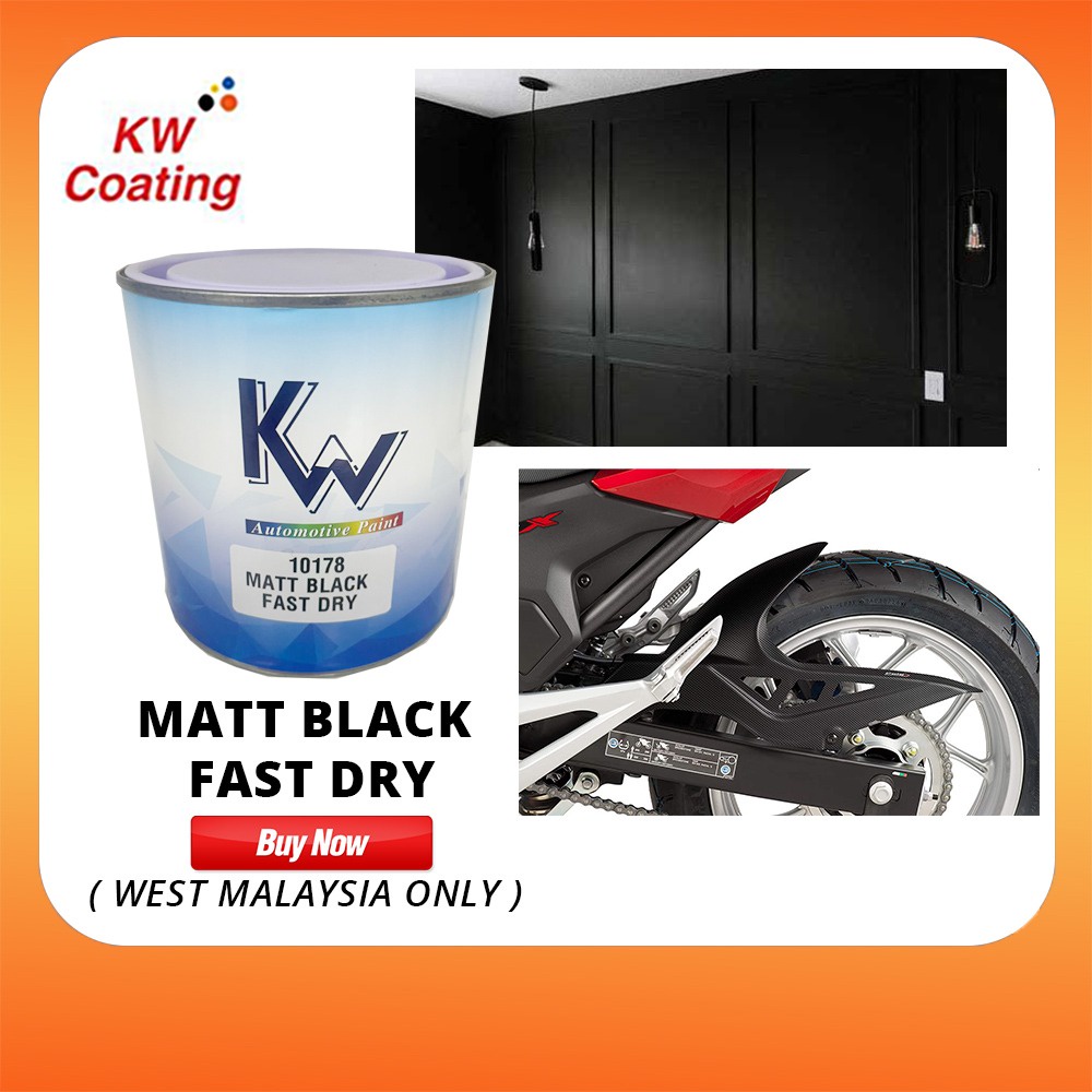 10178 Matt Black Matt Black Black Matte Paint Fast Dry Hitam Mati ...