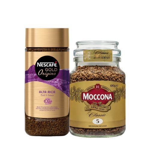 NESCAFE Gold Alta Rica Coffee 100g + Moccona Classic Medium Roast No. 5 ...