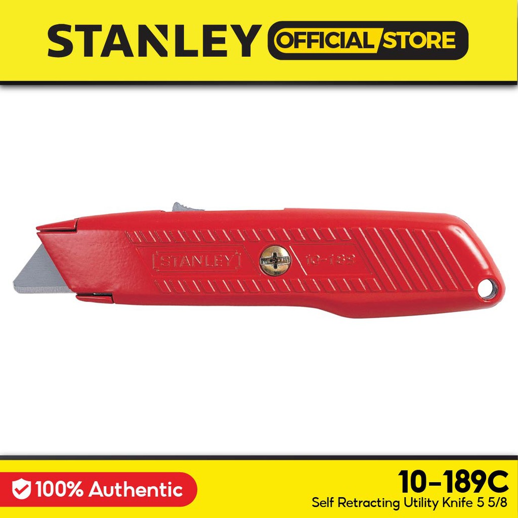 STANLEY 10189C SELF RETRACTING UTILITY KNIFE 5 5/8 [ 10-189C ] | Shopee Malaysia