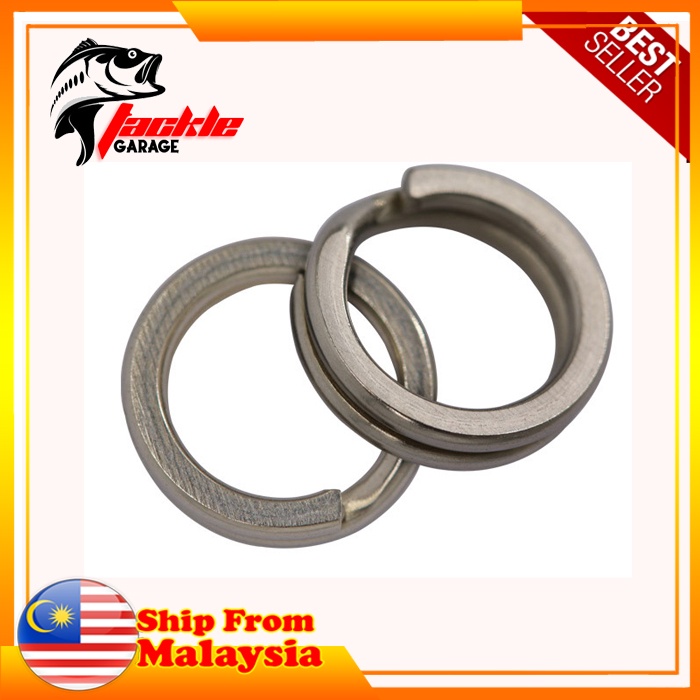 TACKLE GARAGE Power Split Ring Heavy Duty Extra Strenght Stainless Steel For Fishing Jigging ...