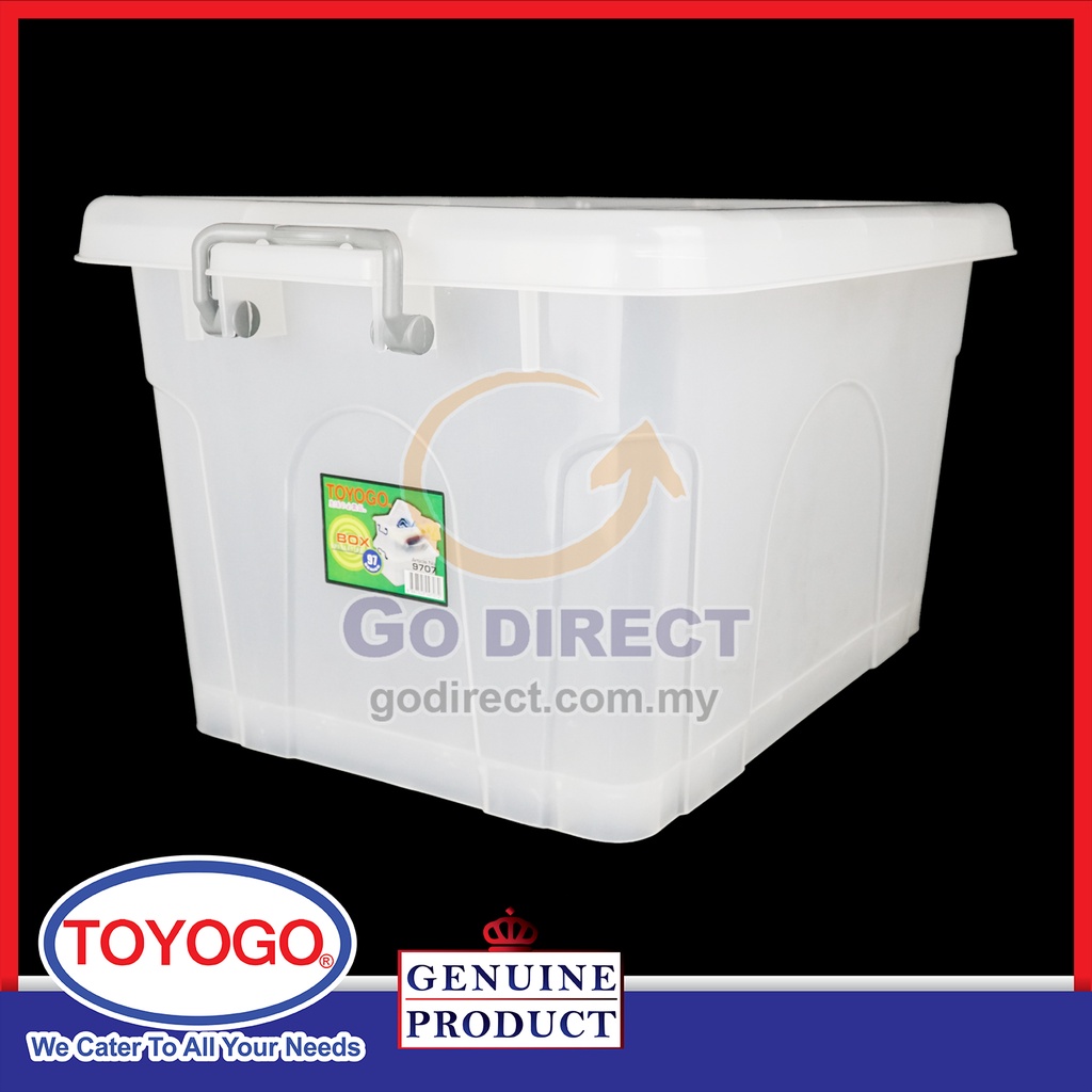 6 X TOYOGO 45L Storage Box with Wheels Plastic Space Saving Home Office ...