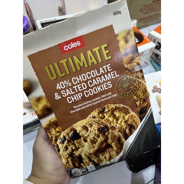 COLES ULTIMATE COOKIES SALTED CARAMEL | Shopee Malaysia