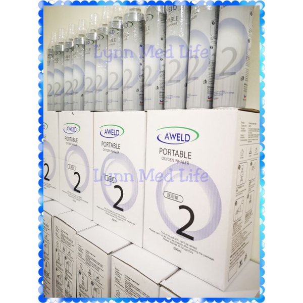 CLEAR STOK Oksigen Kecemasan 2 Botol / Oxygen Inhaler Aweld | Shopee ...