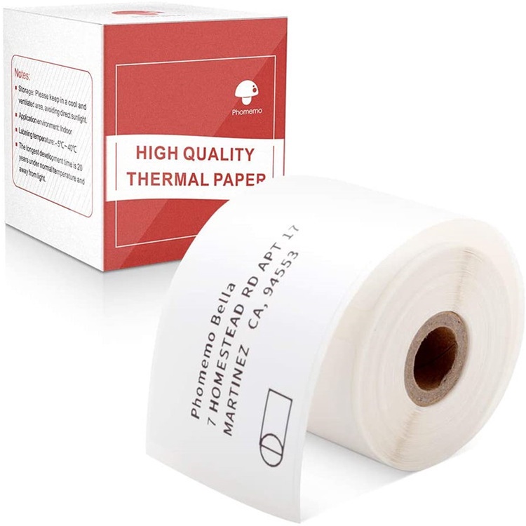 Phomemo M110 Multi-Purpose Thermal Self-Adhesive Round Square Label for Phomemo M110 Label ...