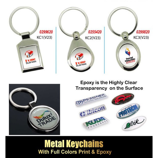 Key Chain ( Metal with custom print & epoxy min order 10 pcs) | Shopee ...