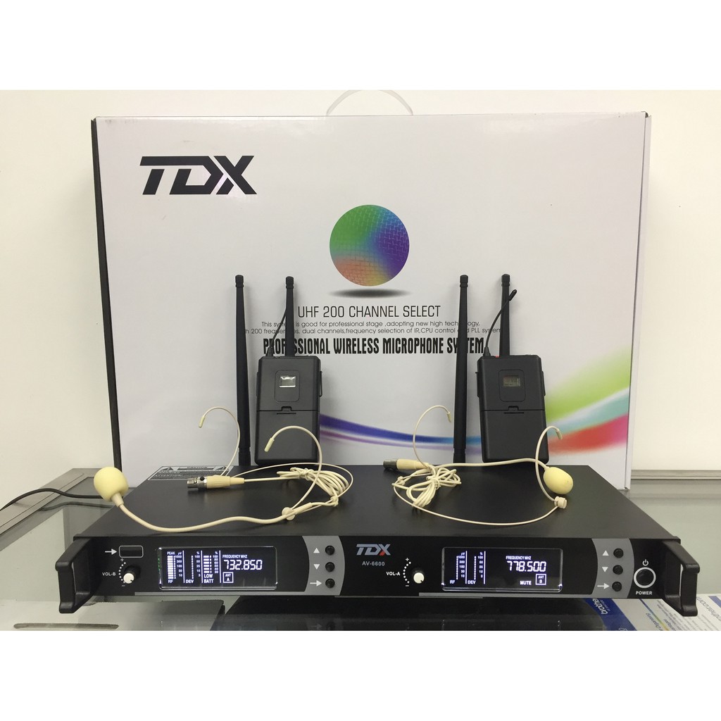 TDX AV-6600/C UHF Multi-Channel Wireless Microphone Set (Bodypack ...