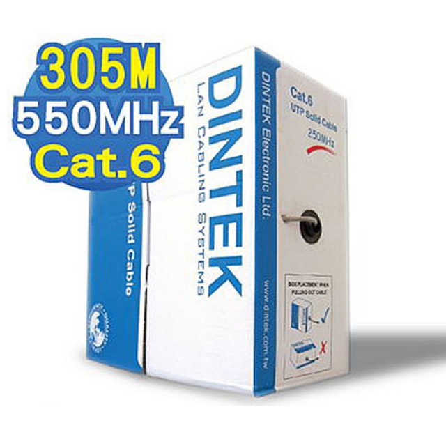 [LOCAL] DINTEK CAT5E CAT6 23AWG UTP NETWORK CABLE 305M 1BOX | Shopee ...