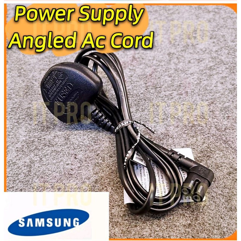 PRO🏠For Samsung High Quality Angled Mains Power Supply Cable/Wayar 3 ...