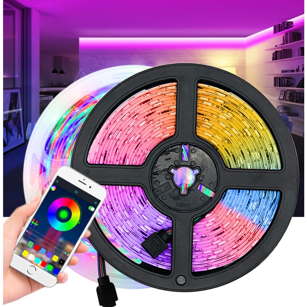 5m 10m 15m LED Strip 5050 IP65 RGB Strip LED Light Flexible Ribbon ...