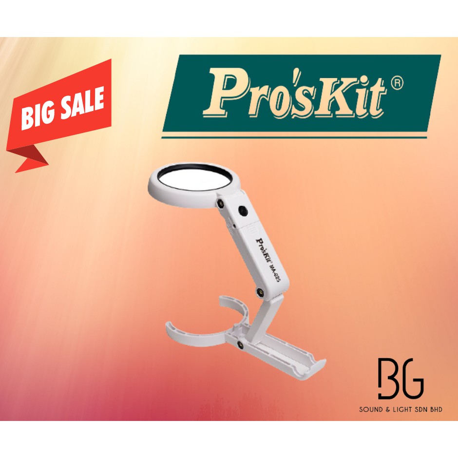 PROSKIT MA025 Folding & Handheld USB LED Magnifier | Shopee Malaysia