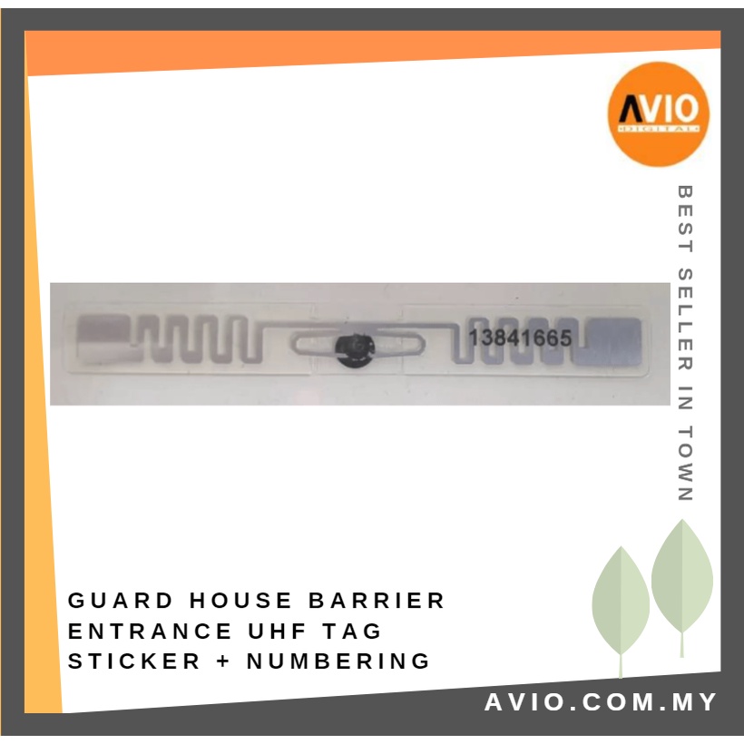 UHF Tag Sticker w Different Number Numbering 915MHz Unencrypted Guard ...