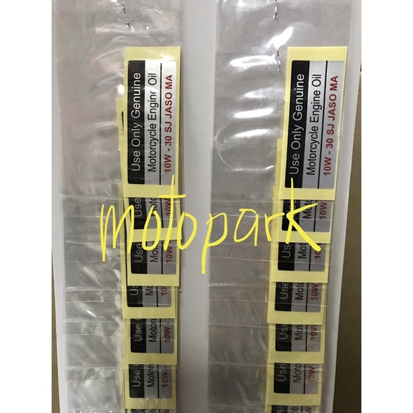 STICKER ENGINE OIL USE ONLY GENUINE HONDA EX5 MINYAK ENJIN | Shopee ...