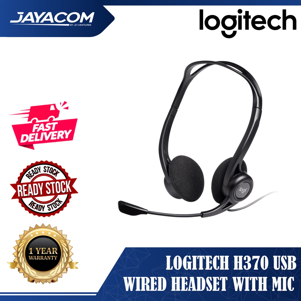 Logitech H370 USB Wired Headset With Mic | Shopee Malaysia