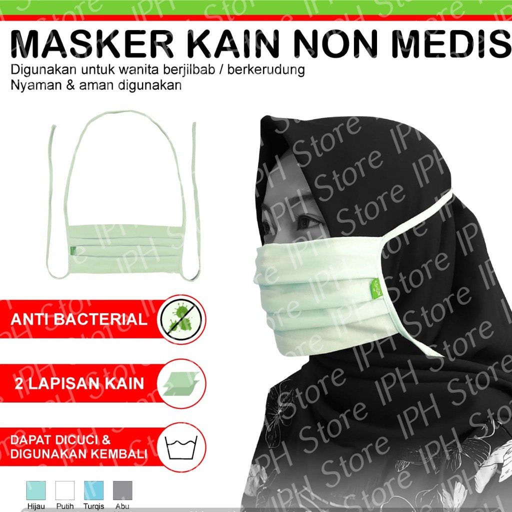 Hijab Cloth Mask / Golden Nick Hijab (Anti Bacterial, 2 Layer Cloth ...