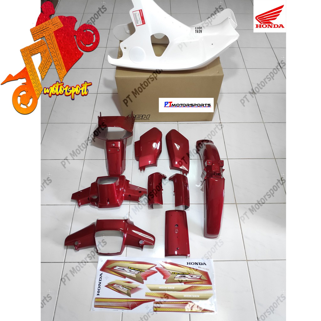 Honda Bsh Ex5 Cover Set Red Original New Red Set | Shopee Malaysia