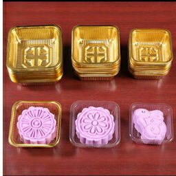 Moon cake tray transparent colour透明月饼托 +/-50-100pcs | Shopee Malaysia