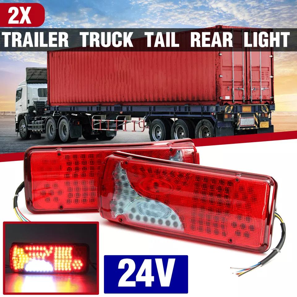 2pcs 24V LED Tail Light Taillight Rear Brake Light Signal Lamp for MAN ...