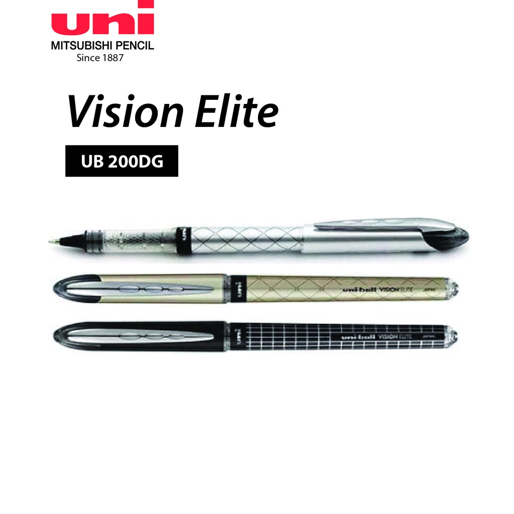 【Uni】Uni-ball Vision Elite Roller Pen 0.8mm - Black Ink UB 200DG ...