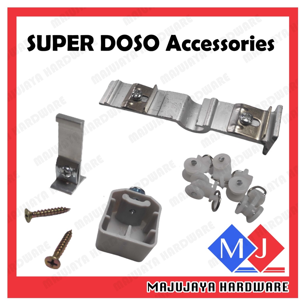 SUPER DOSO Besi Langsir Rod Aksesori Curtain Rail Accessories Track ...