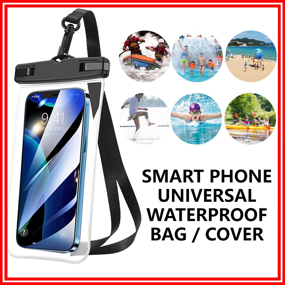 Universal Smart Phone Waterproof Bag Cover Outdoor PVC Clear Water ...