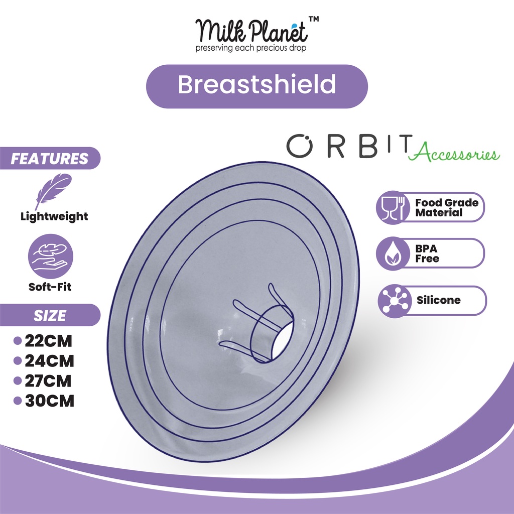 Milk Planet Orbit Breastpump Accessories Soft-Fit Breastshield ...