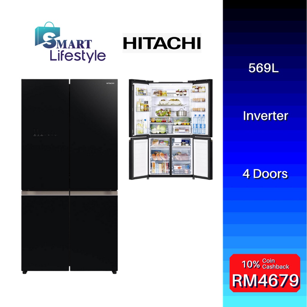Hitachi French Bottom Freezer Deluxe Vacuum Compartment (569L) R ...