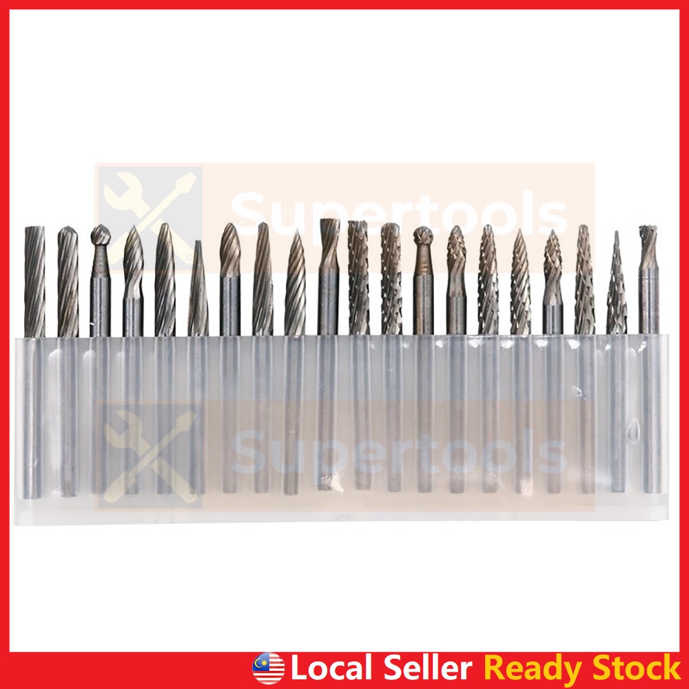 10pcs or 20pcs 3x3mm Tungsten Carbide Burr 3mm Single Cut Double Cut ...