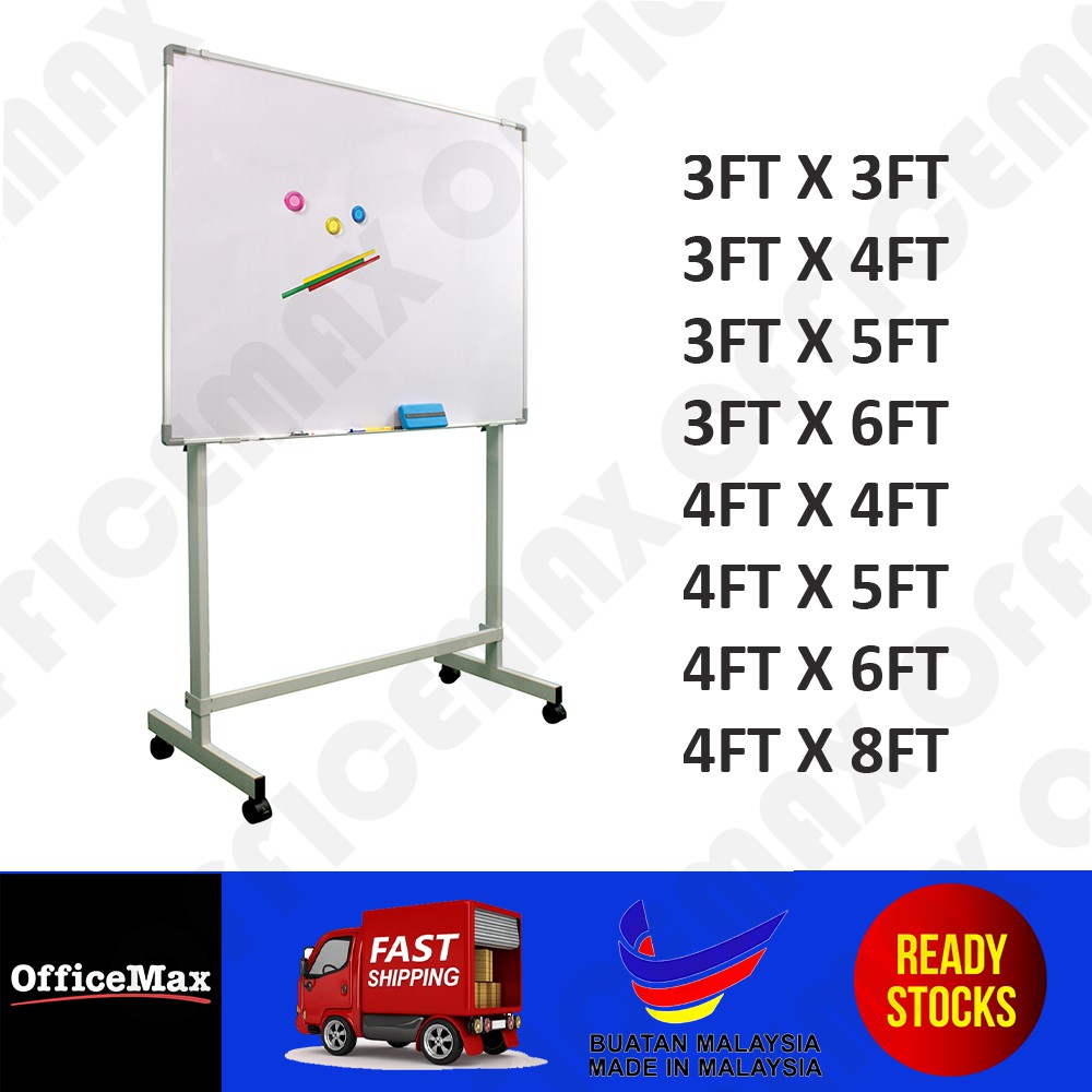 *All Size* Single Sided Magnetic Whiteboard With Stand /Single Sided ...