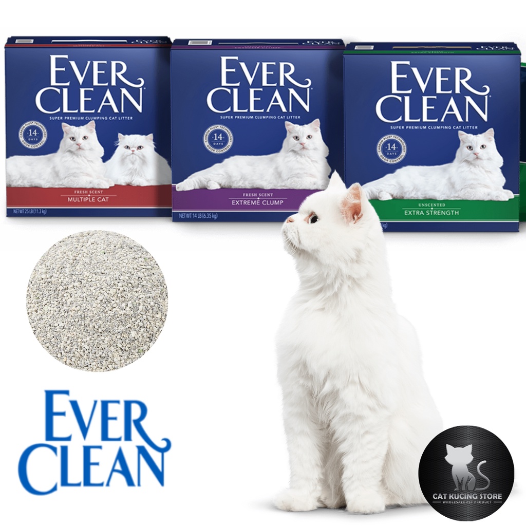 Ever Clean Super Premium Clumping Cat Litter 25lb(Multiple Cat/Extra Strength/Lightly Scented ...