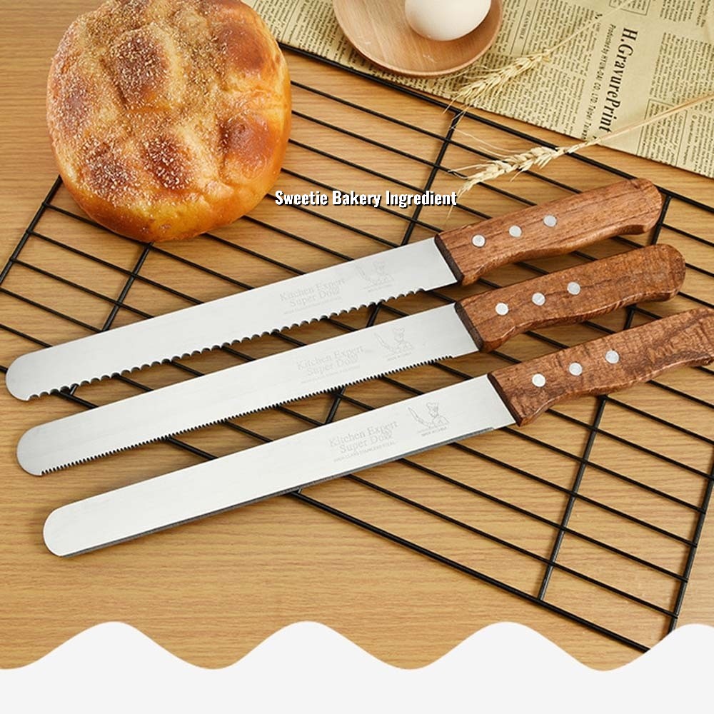 Stainless Steel Bread Knife Cake Knife 12 inch Pisau Roti Kek | Shopee ...