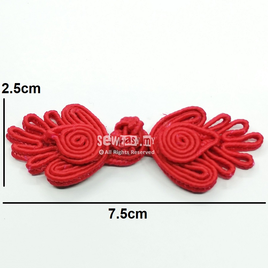 1pasang (RED) Chinese Knot Frog Button / Butang Cheongsam | Shopee Malaysia