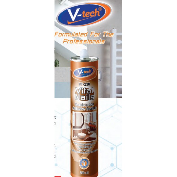 V-Tech / Vtech Silicone VT-230 Vital Nails Construction Adhesive Sealant VT230 Silikon / Silicon ...