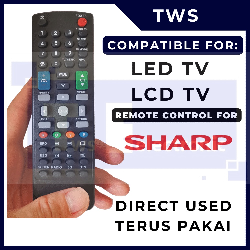 Remote control 1046 (Sharp led/lcd 32"LED TV) | Shopee Malaysia