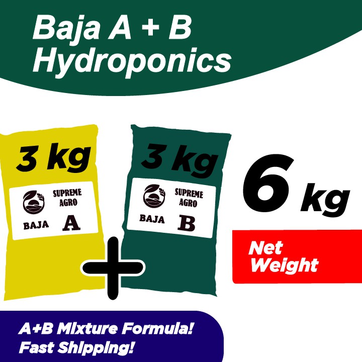 [6KG] Original Baja AB Serbuk = 60L (Hydroponics Booster/Fertilizer ...