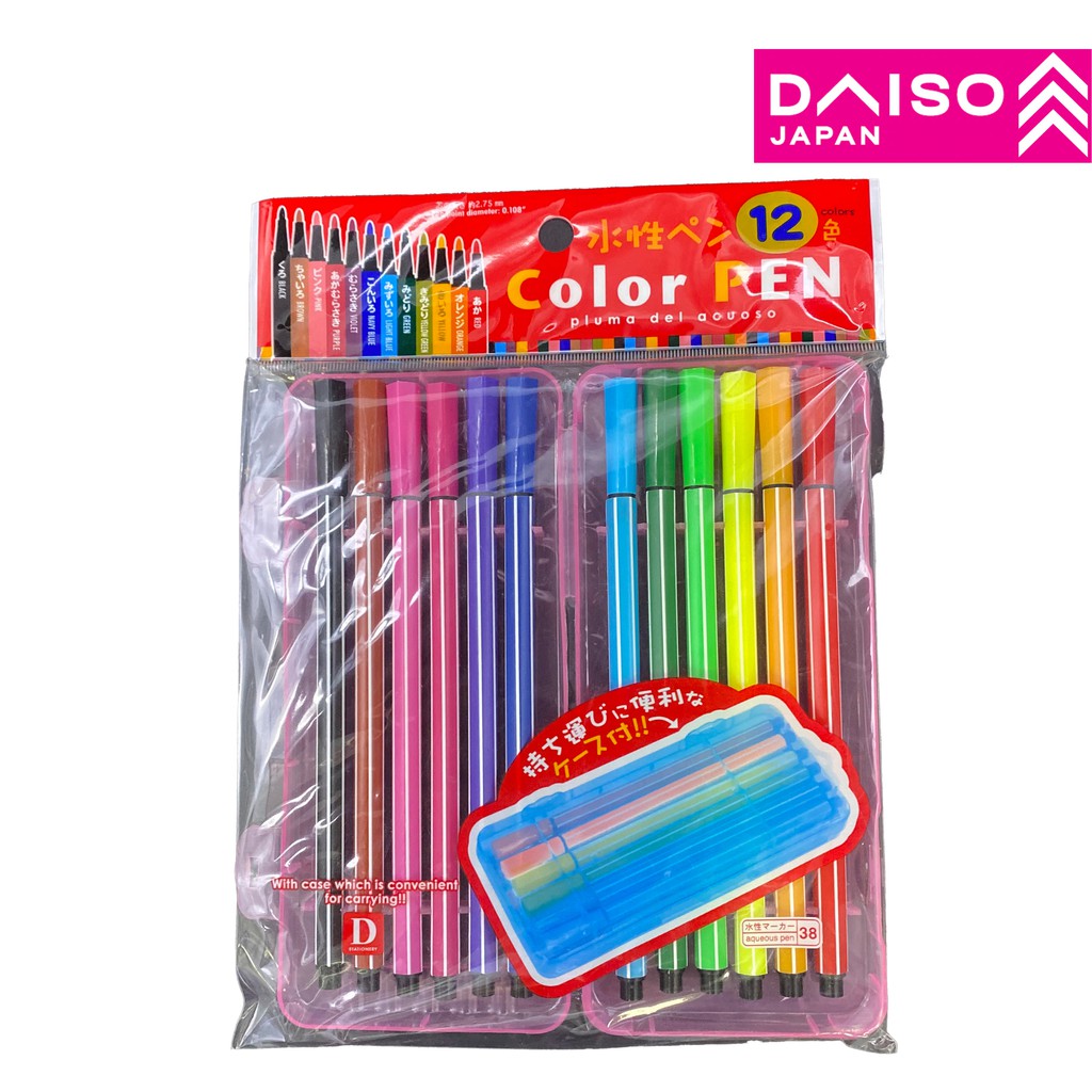 Daiso Color Pen 12 Colors | Shopee Malaysia