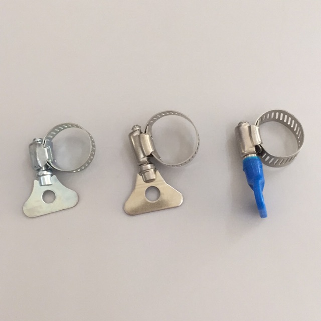 7/8” Taiwan Handle /Stainless Steel Handle / Blue Handle Wing Hose Clip ...