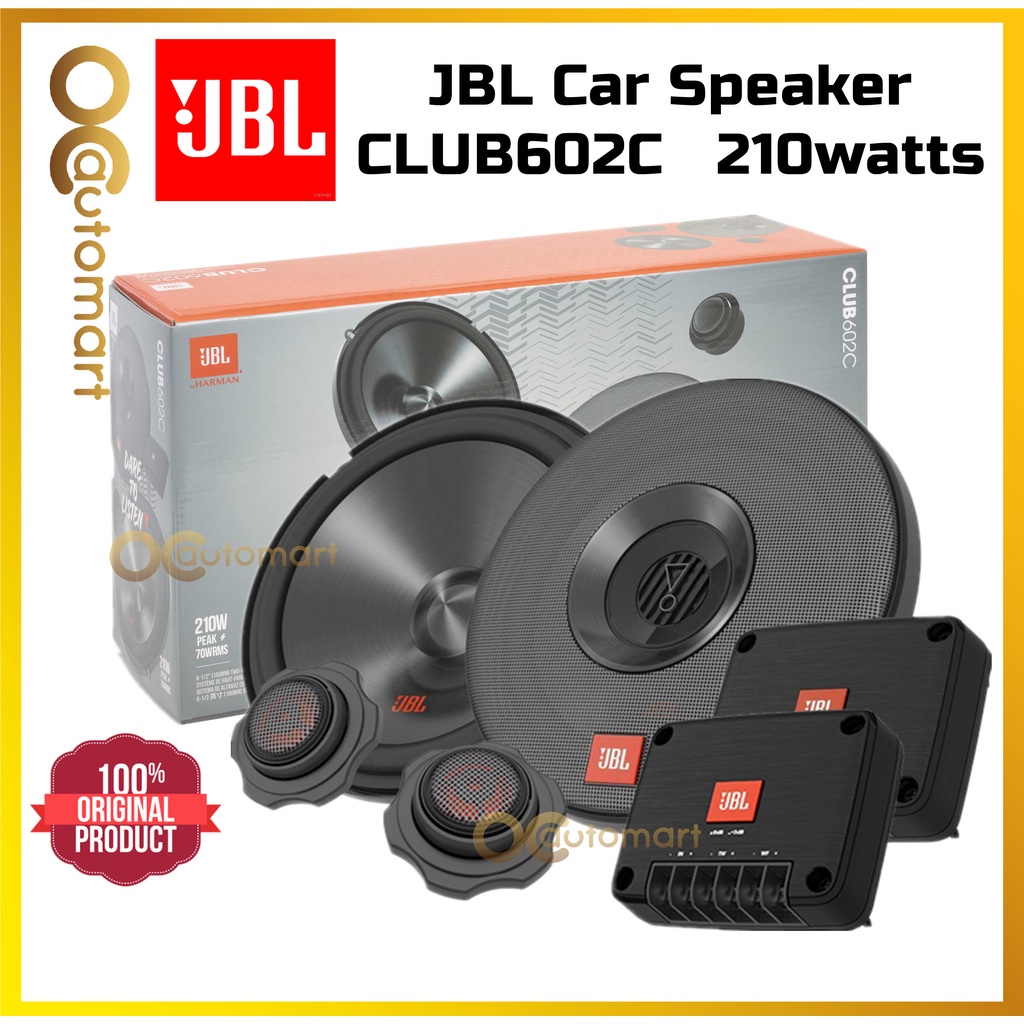 JBL Club 602C 2way Component 6.5 inch Speaker Car Spk With Tweeter Crossover Spiker Kereta JBL ...