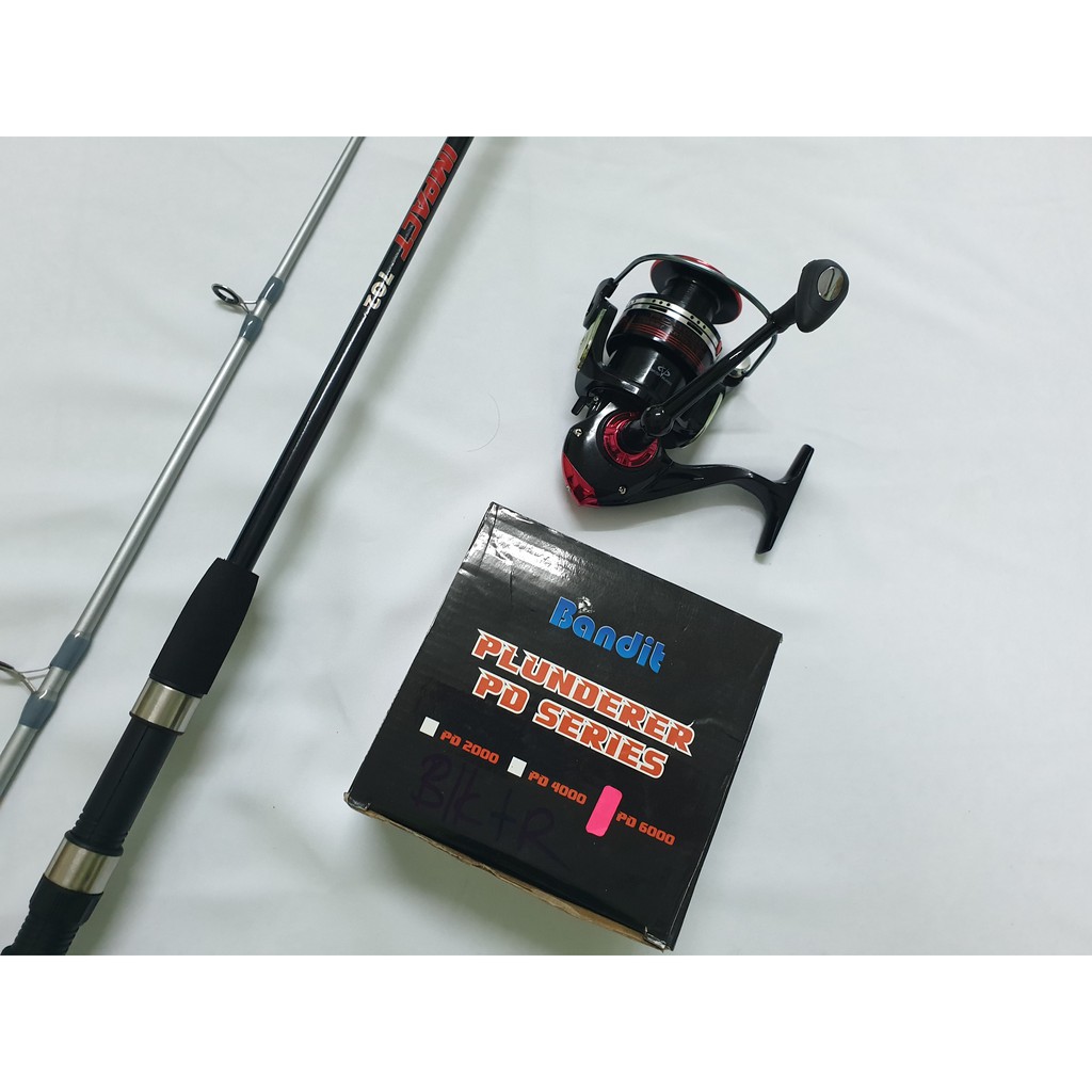 BANDIT IMPACT 10-20LB M.HEAVY ROD 7FT(702)+BANDIT PLUNDERER PD6000 ...